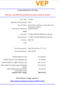 ¿Cómo generar un VEP para pagar el Monotributo? • 2025